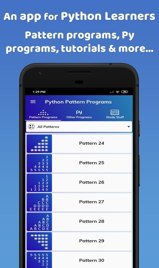 Python Pattern Programs APK for Android Download Python Pattern Programs APK for Android Download