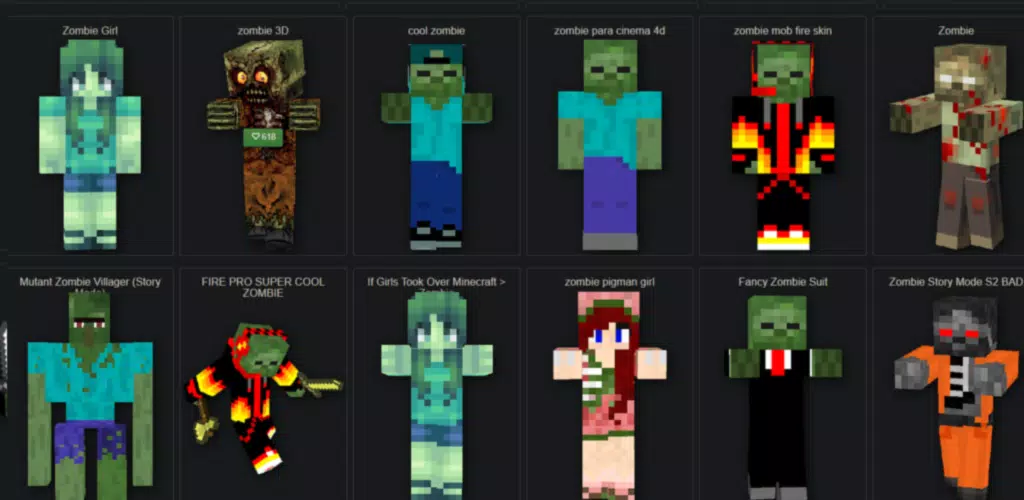 Minecraft Zombie In A Suit Skin