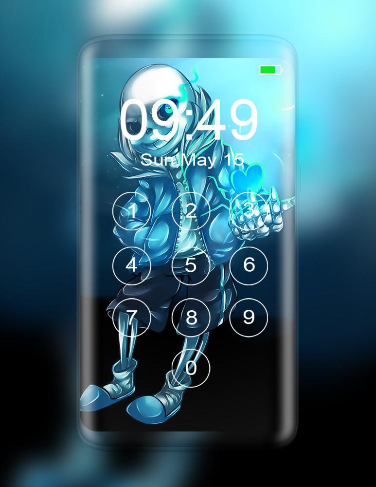 Skull Lock Screen - Undertale Arts APK do pobrania na Androida