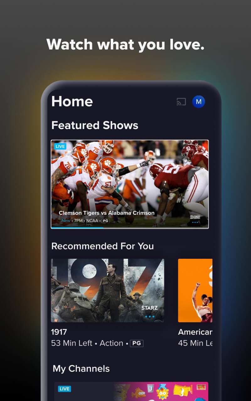 Sling: Live TV + Freestream for Android TV Download for Android TV Free ...