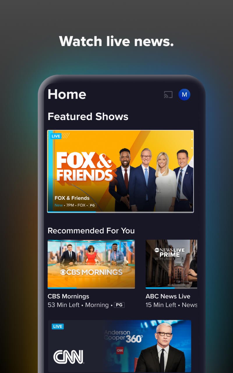 Sling: Live TV + Freestream for Android TV Download for Android TV Free ...