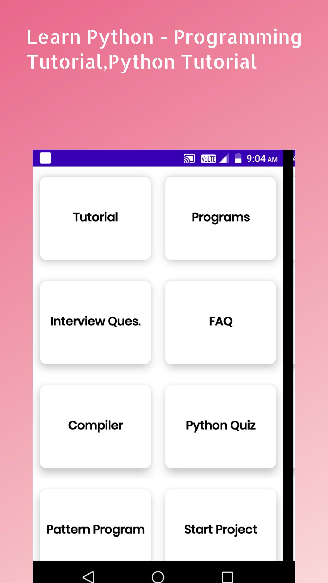 Learn Python - Programming Tutorial APK للاندرويد تنزيل Learn Python - Programming Tutorial APK للاندرويد تنزيل