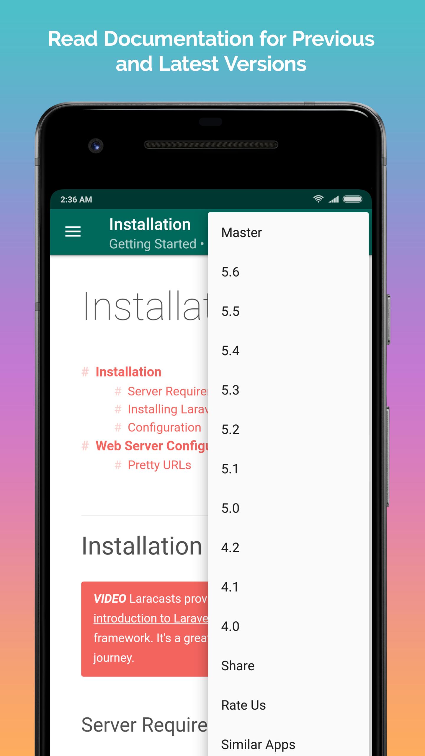 Laravel 57 Offline Documentation User Manual Apk For Android Download