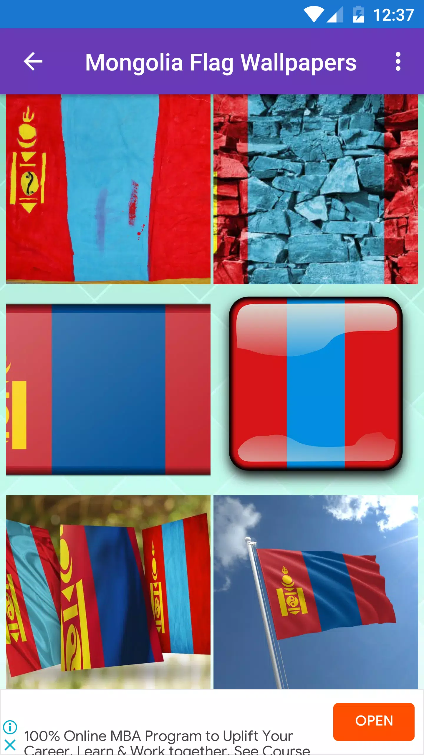 Mongolian Flag Wallpaper