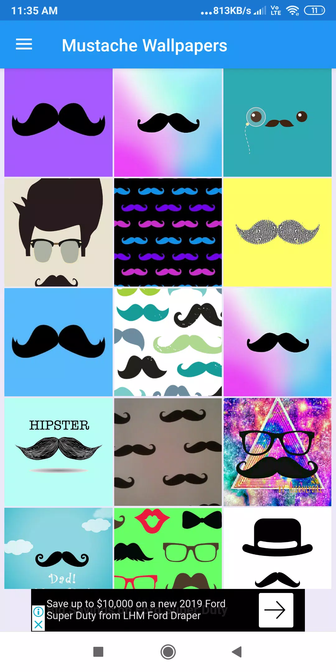Colorful Mustache Wallpapers