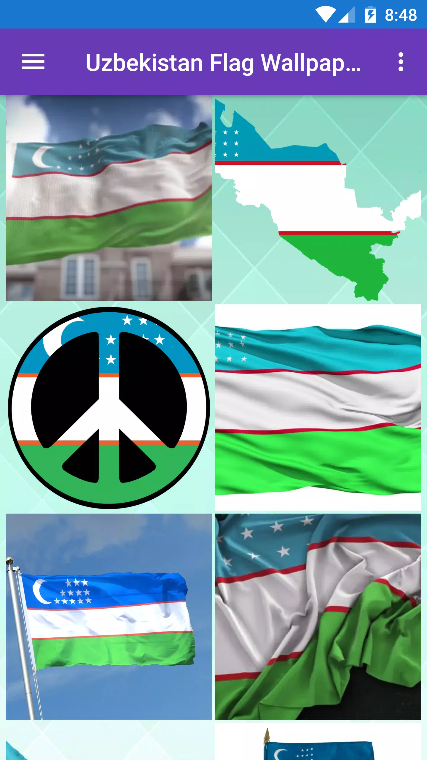 Uzbekistan Flag Wallpaper