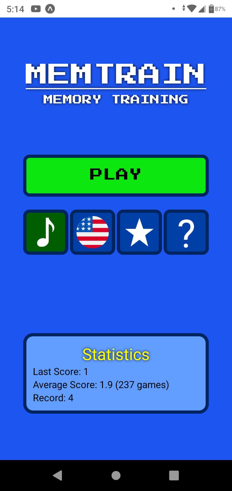 MEMTRAIN - Memory Training Game APK للاندرويد تنزيل