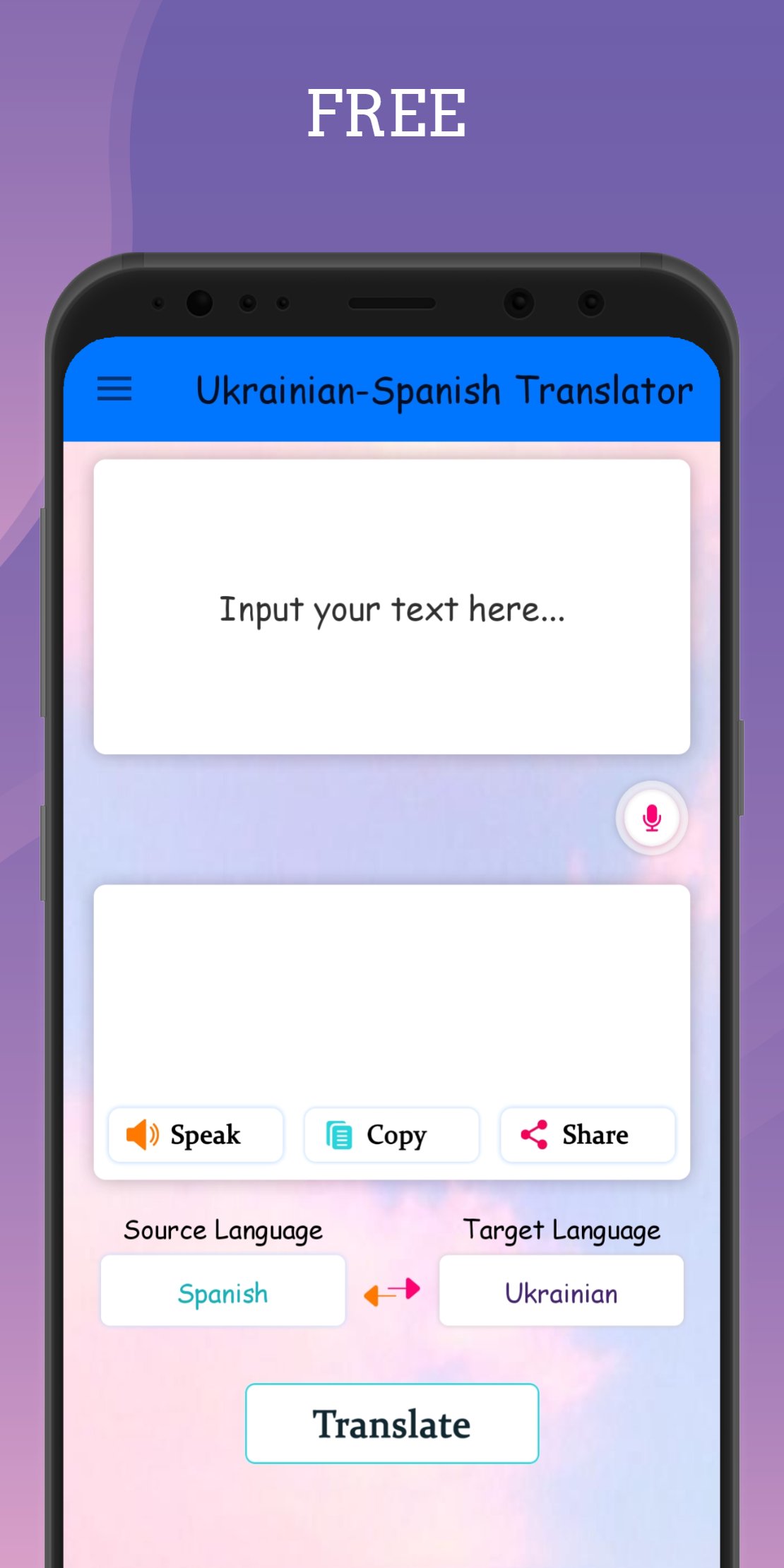 Ukrainian - Spanish Translator Free APK do pobrania na Androida