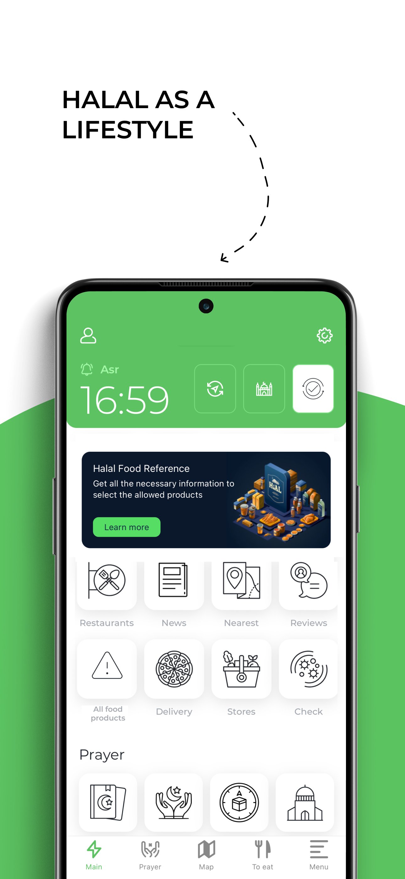 Descarga de APK de Halal Guide: Map, Food & Salah para Android