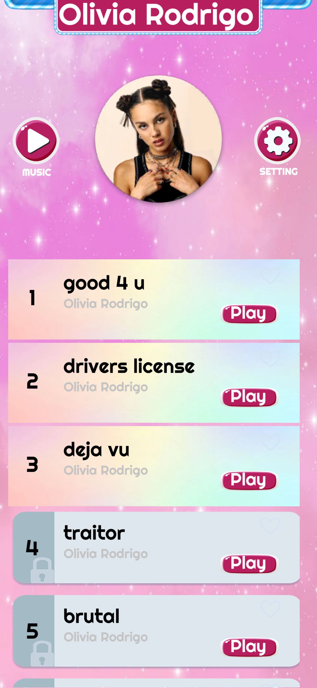Olivia Rodrigo Piano Game APK für Android herunterladen