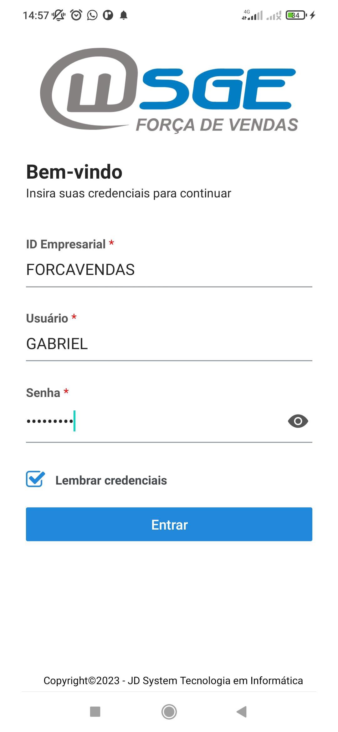 WSGE Força de Vendas APK for Android Download