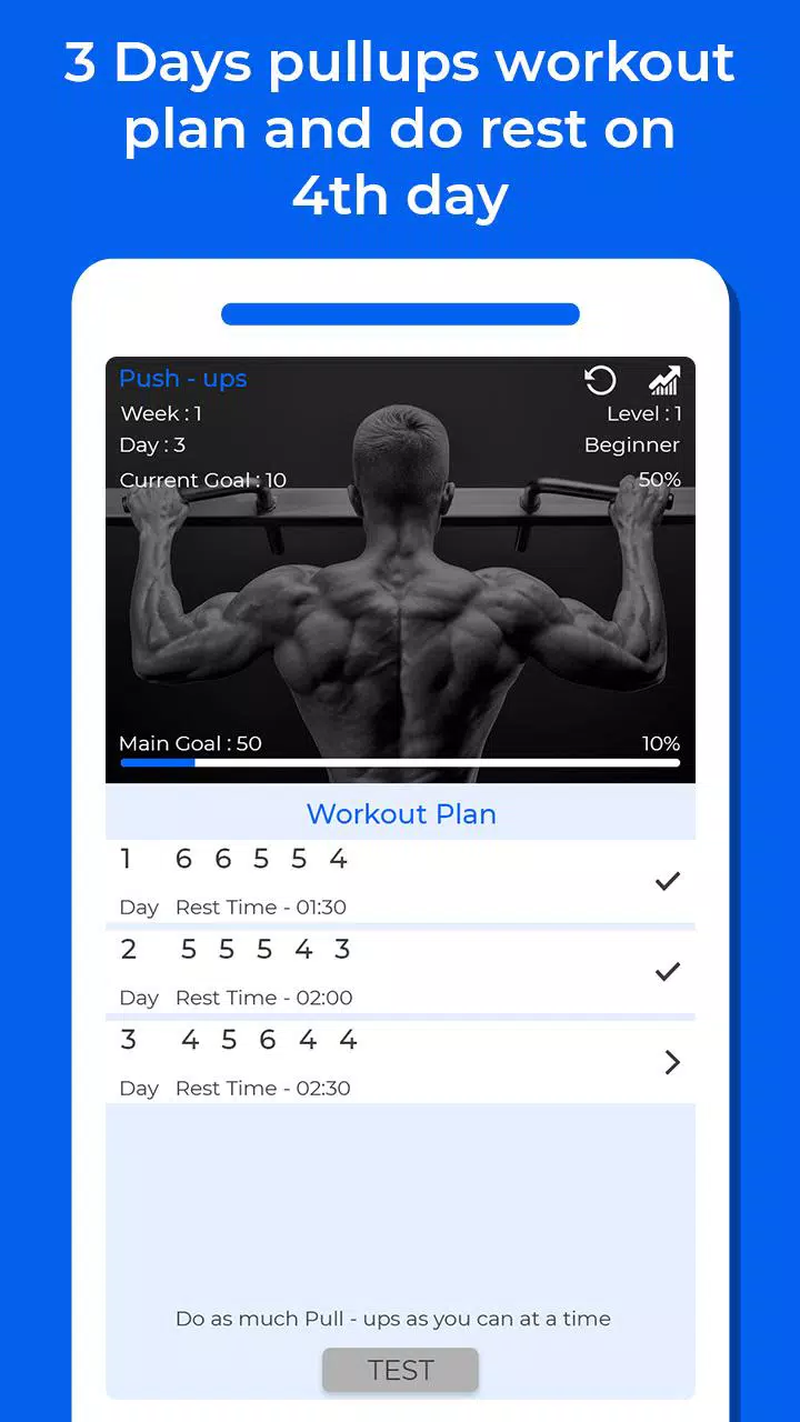 30 Day Pull Up Challenge Chart