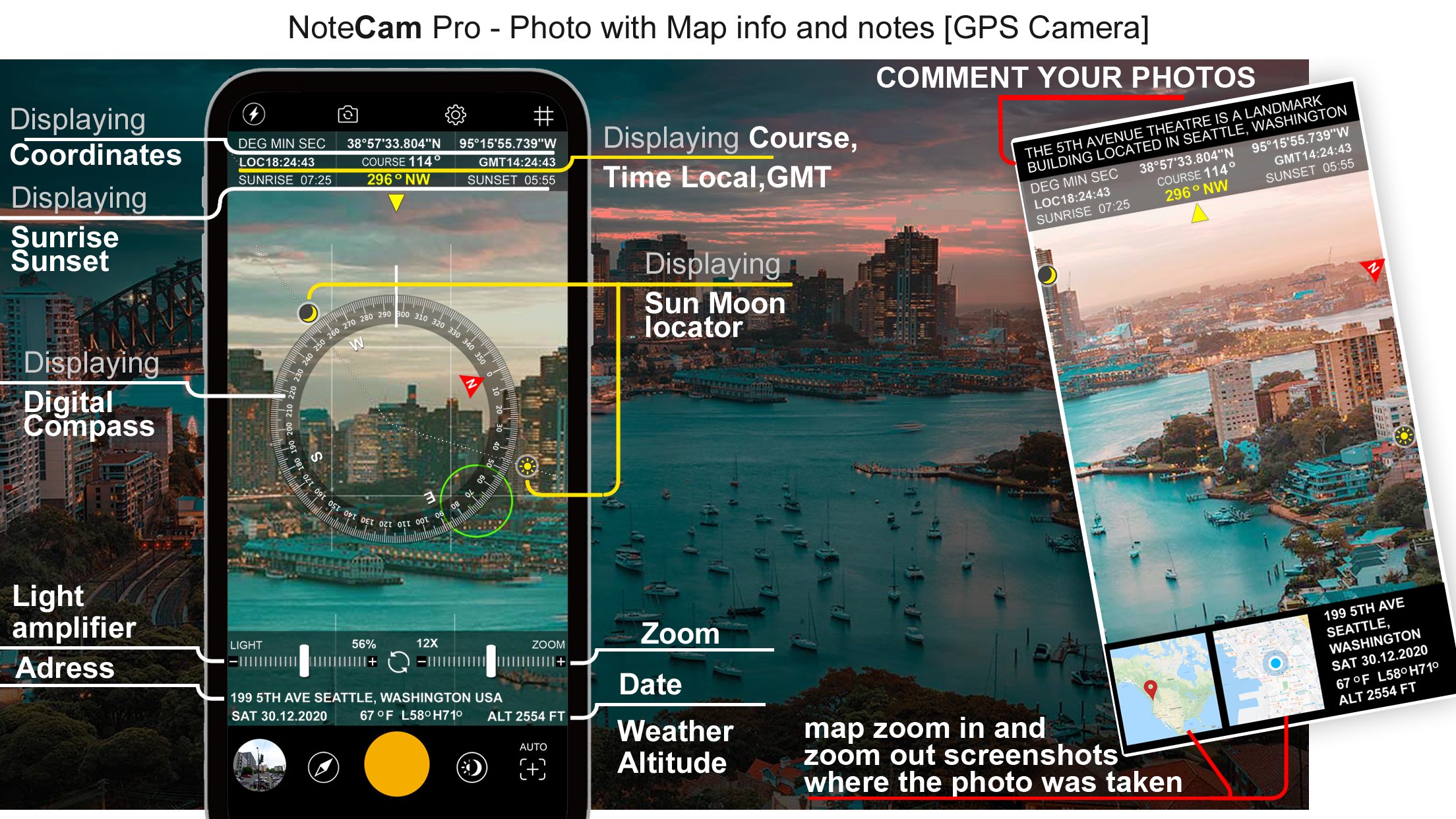 NoteCam Pro - photo with Map info and notes APK for Android Download
