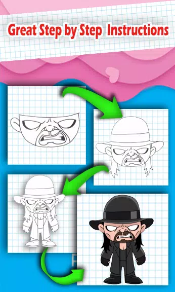 How To Draw Wwe Superstars Step By Step For Kids