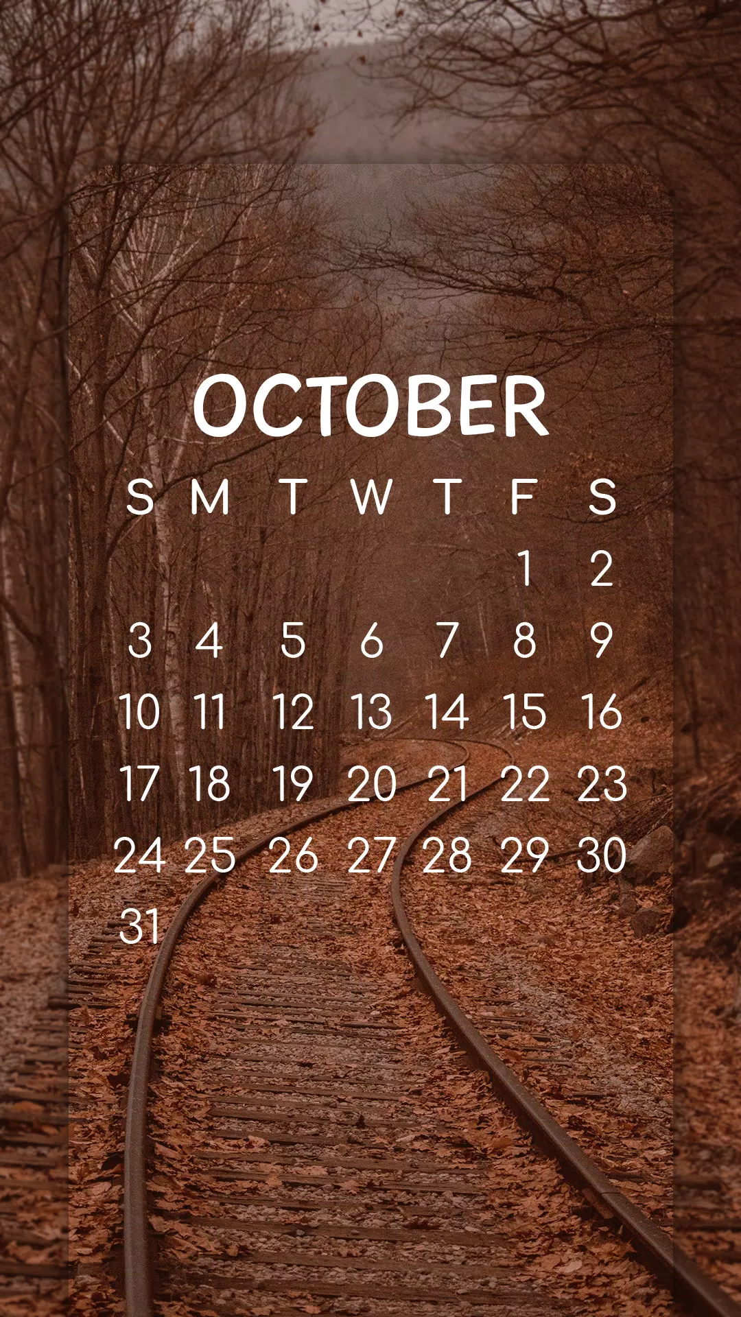 October 2022 Calendar Wallpaper