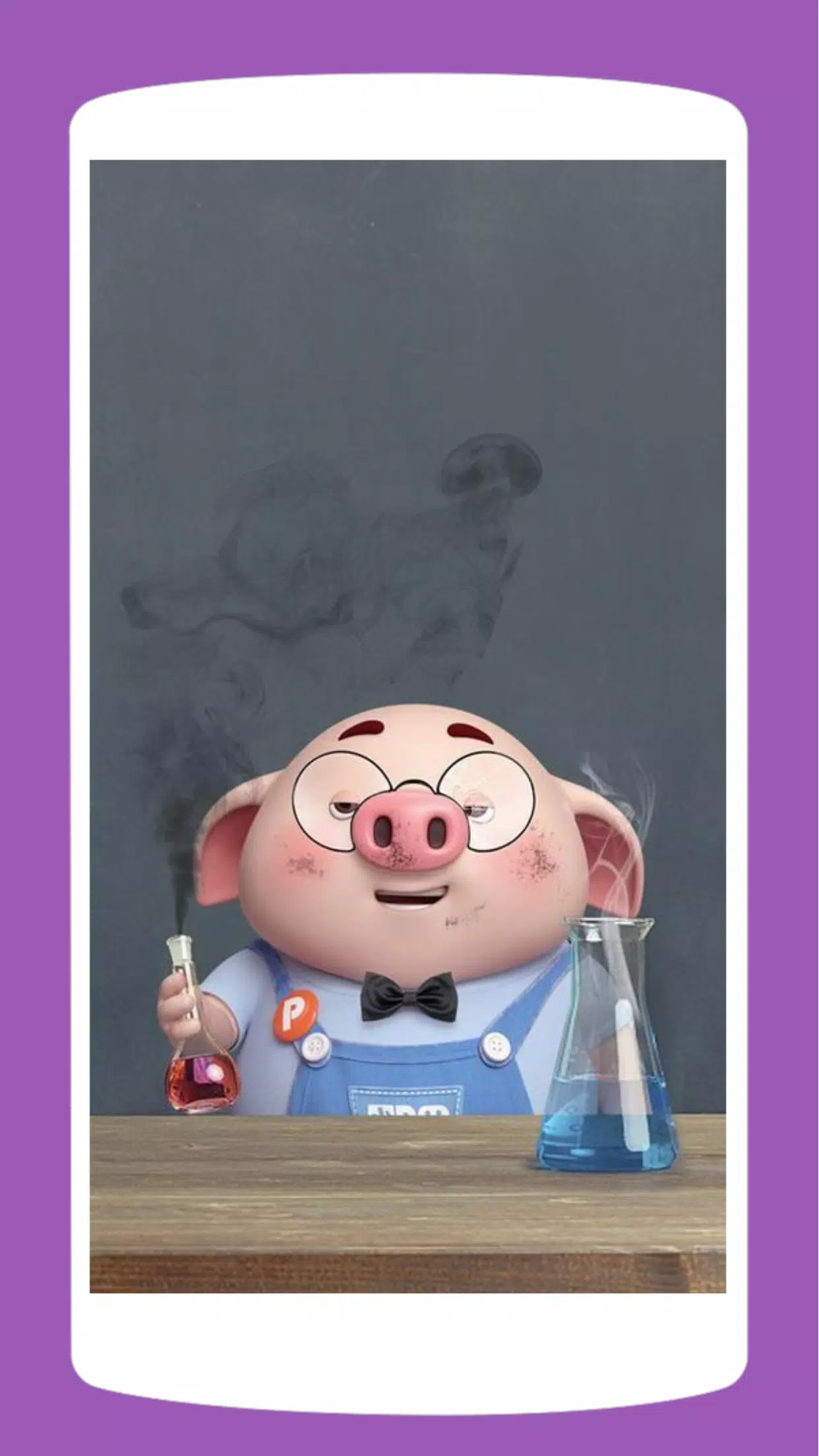 Cute Nerd Pig Wallpaper