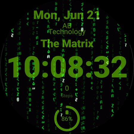 The Matrix watch face เวอร์ชันล่าสุด 1.0.0 สำหรับ Android