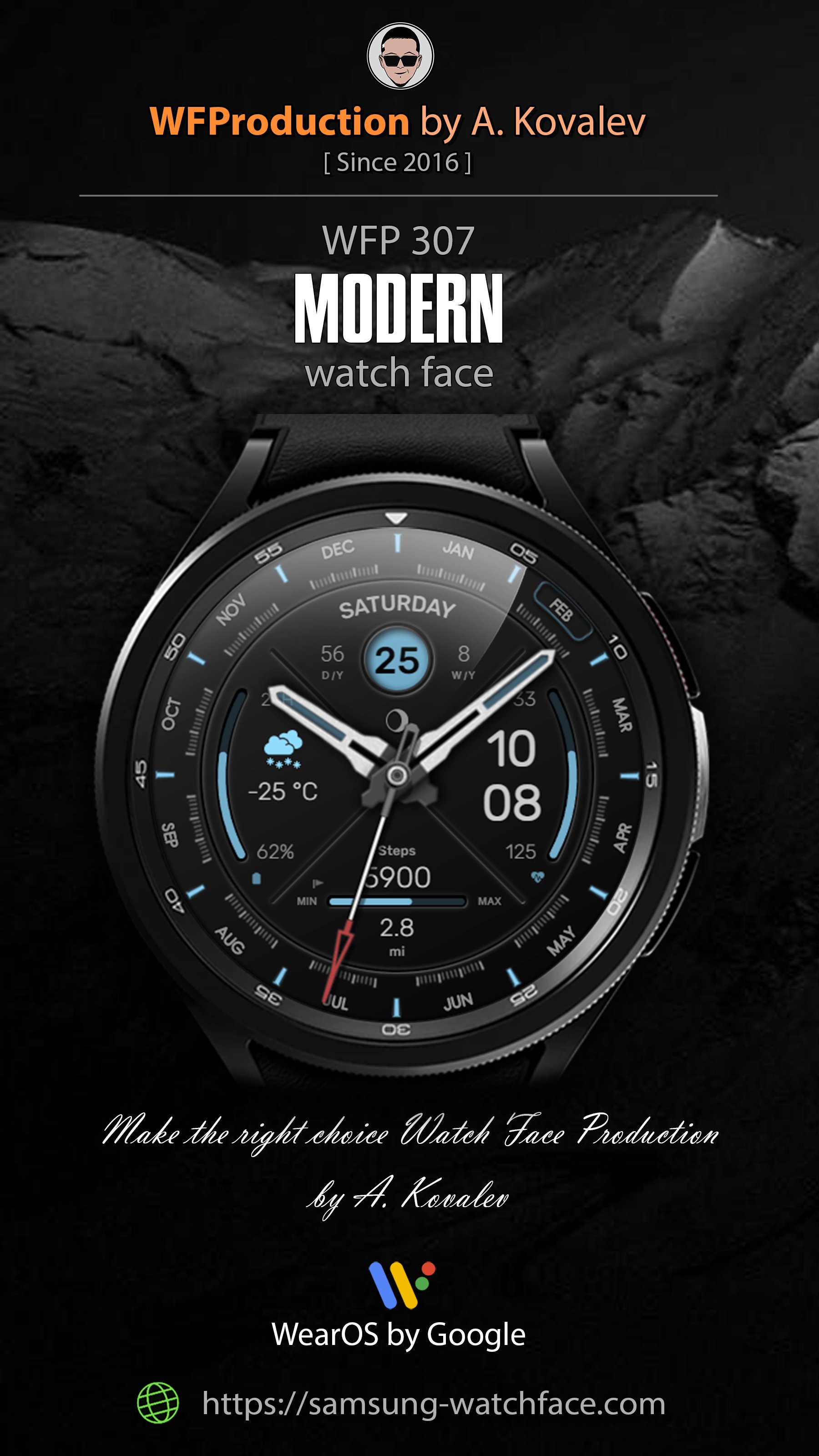 WFP 307 Hybrid watch face Latest Version for Android