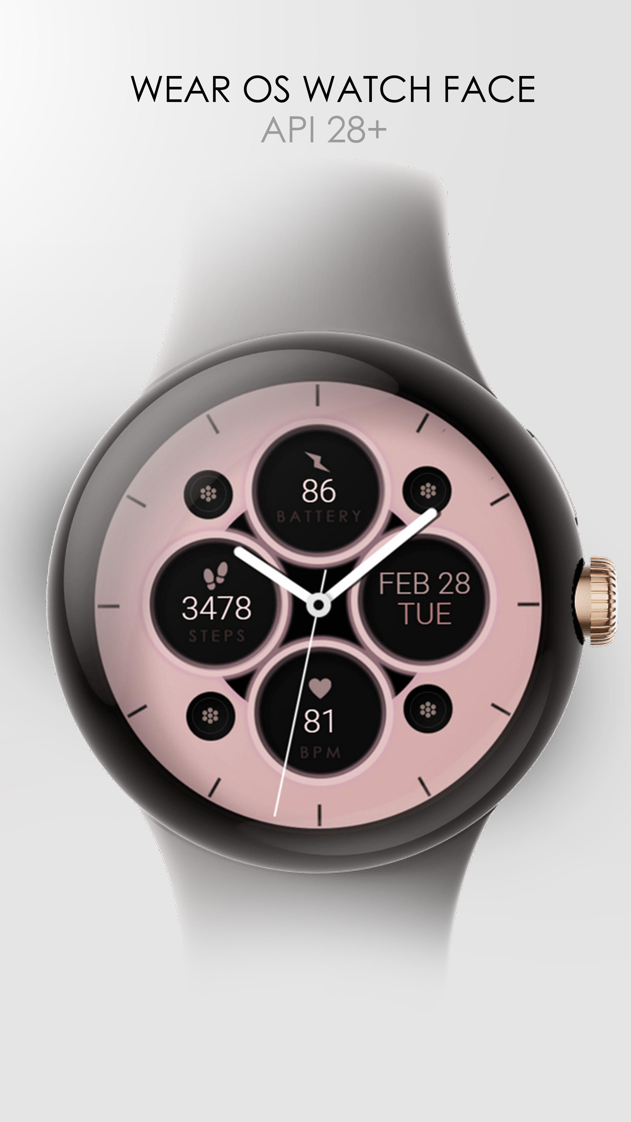 Pink Pastel Analog Watch Face Latest Version 100 For Android