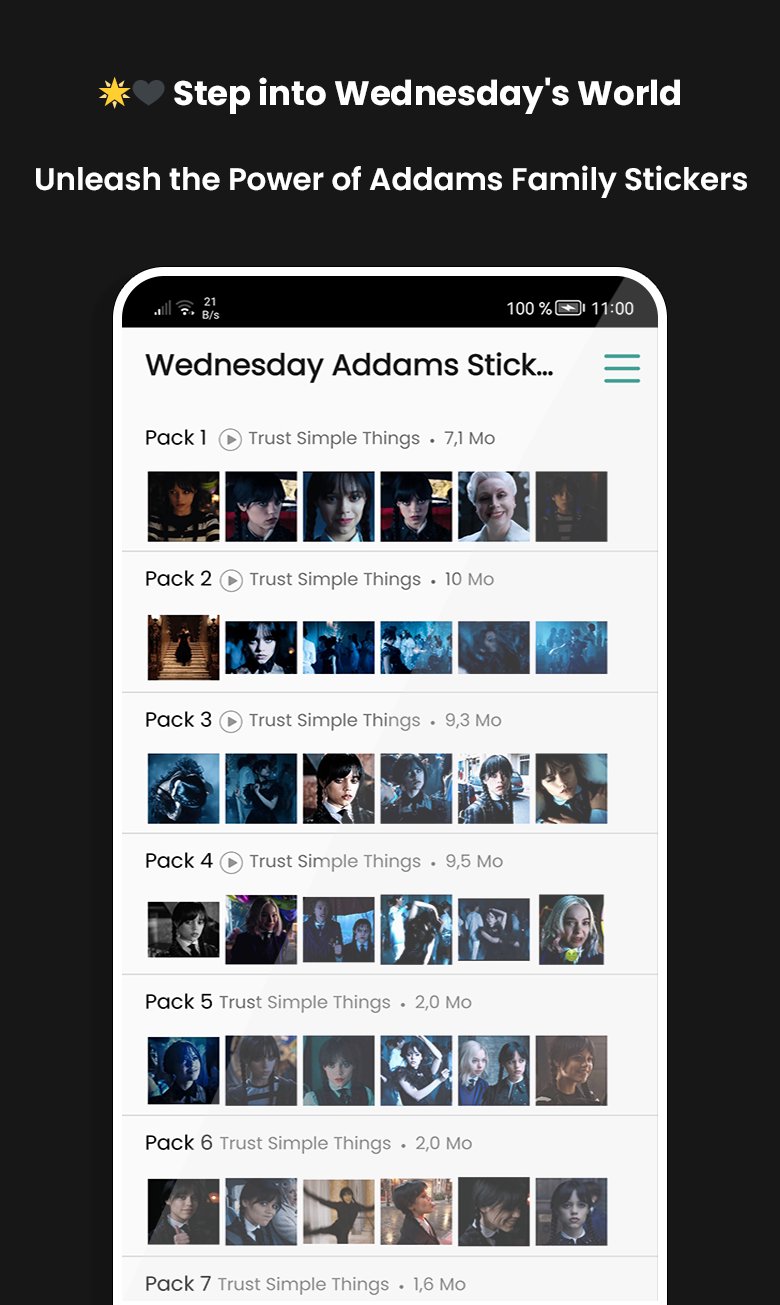 Wednesday Addams Stickers APK for Android Download