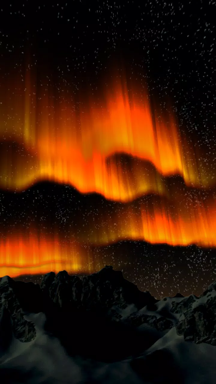 Orange Aurora Borealis