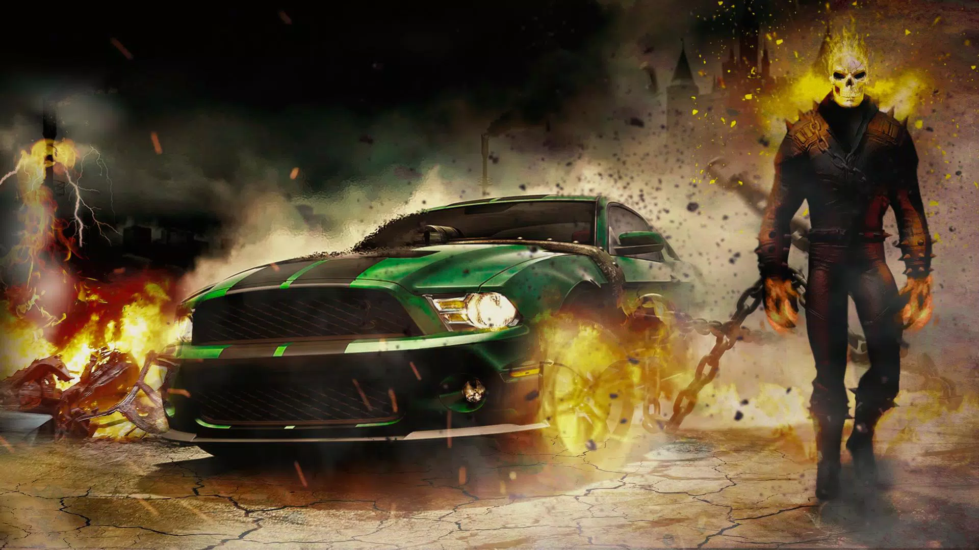 Ghost Rider Car On Fire