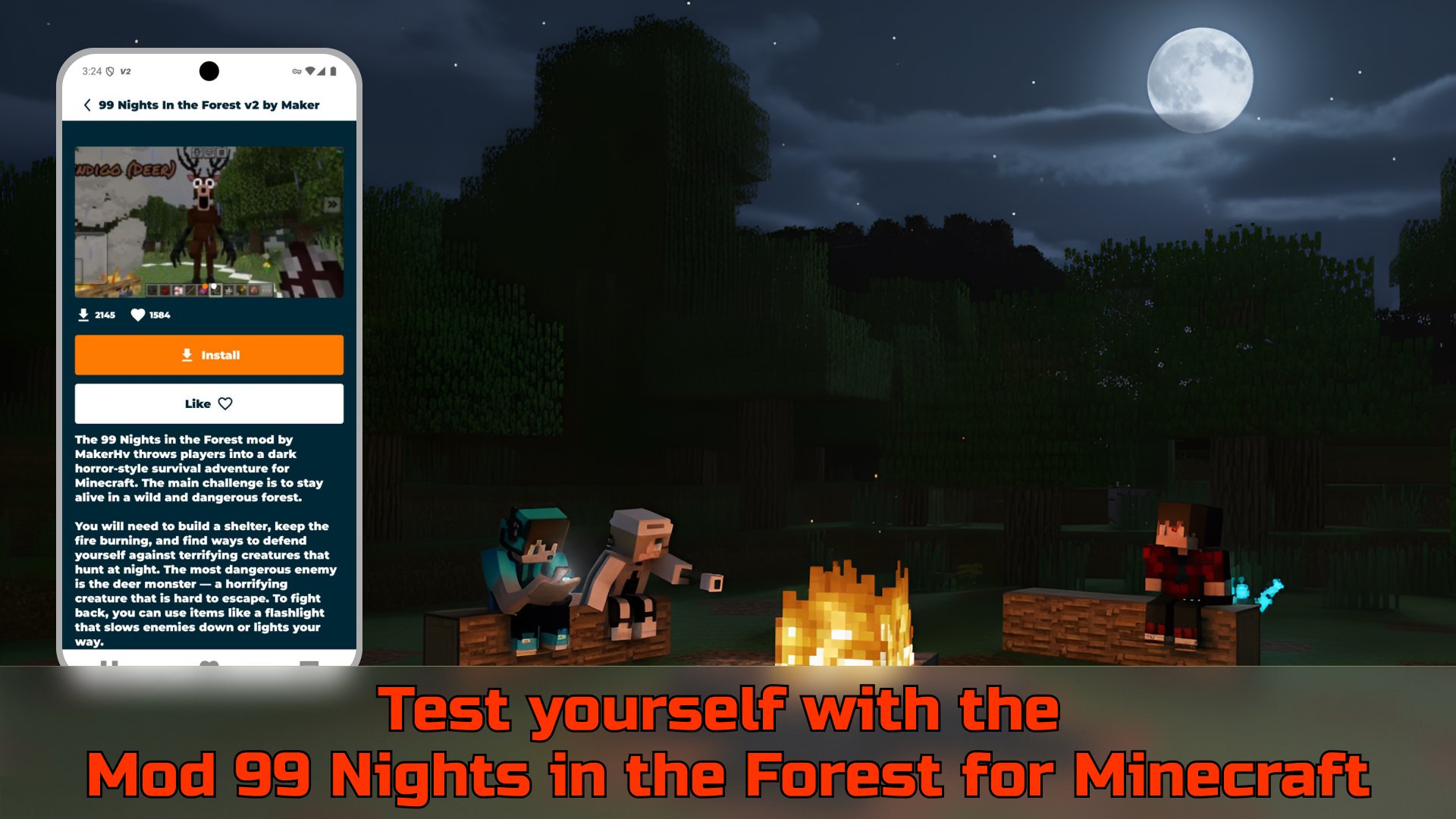 Android İndirme için Minecraft 99 gece modu APK