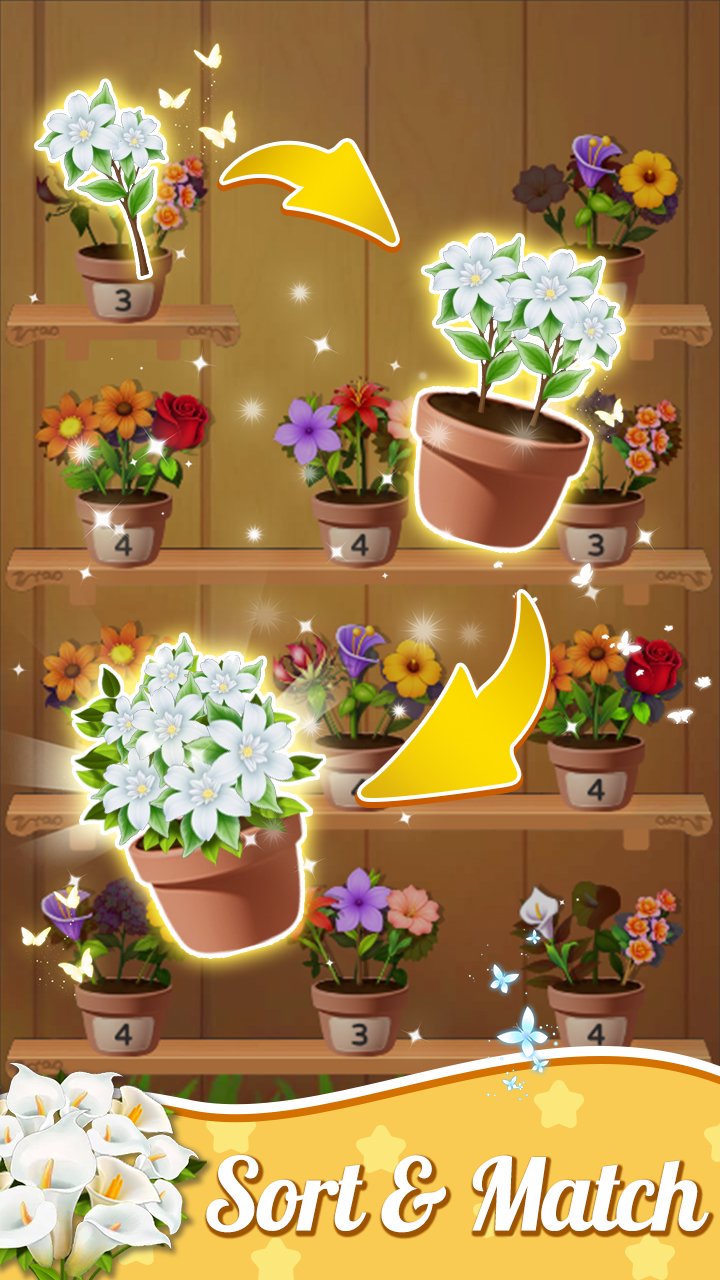 Flower Sort-Match Puzzle Game APK للاندرويد تنزيل