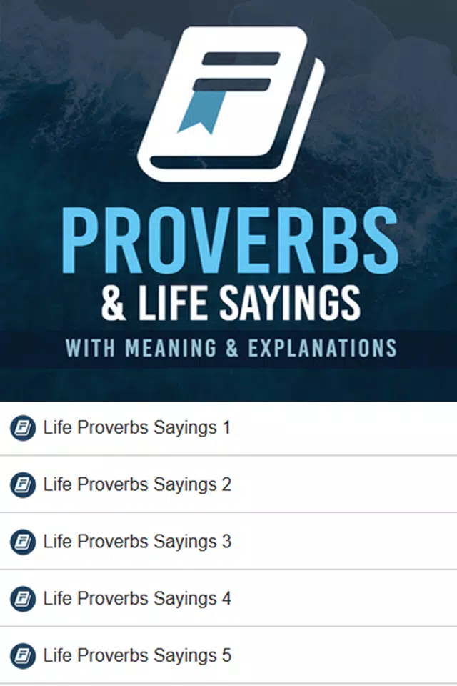 Proverbs And Sayings