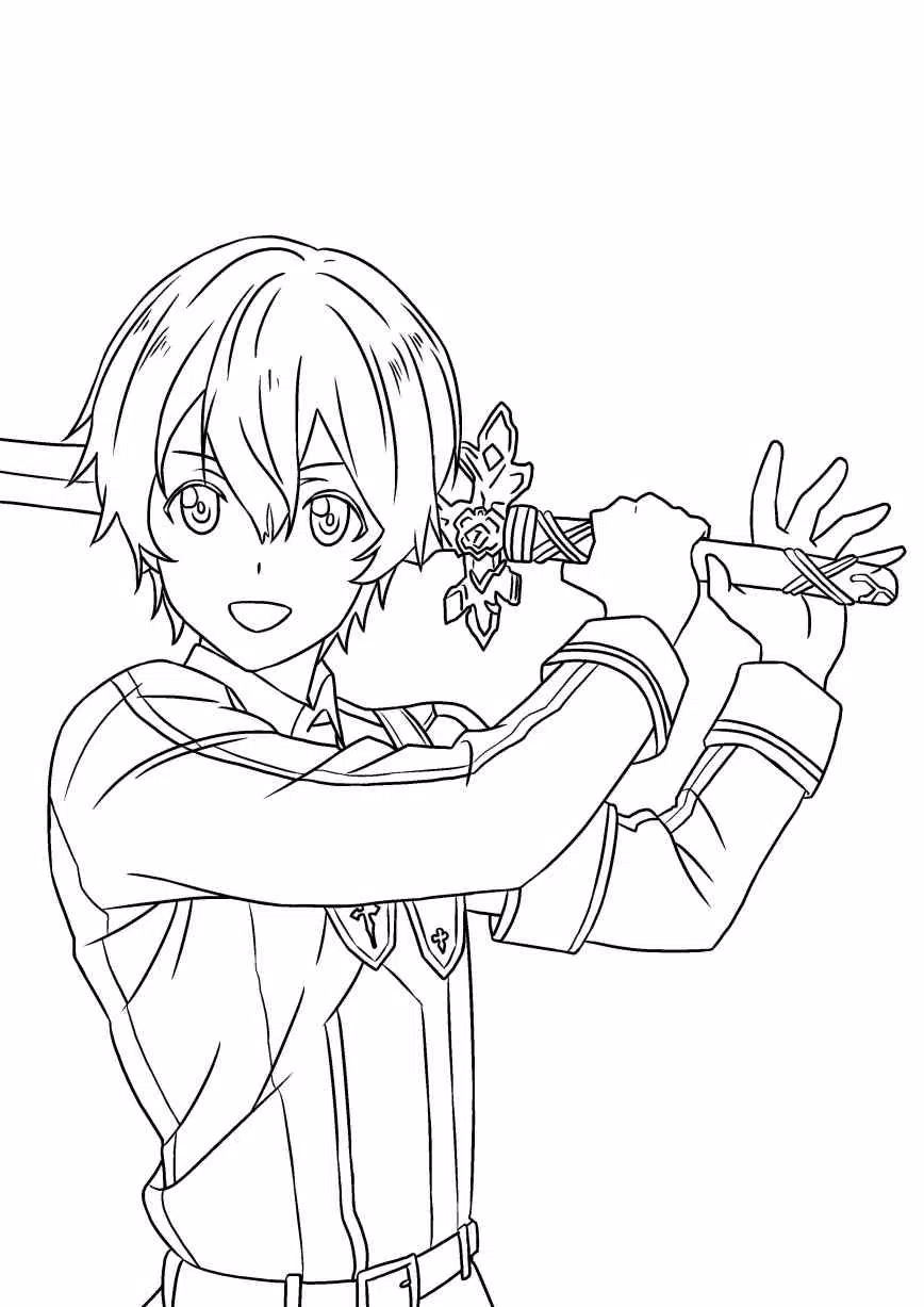 Sword Art Online Kirito Drawing