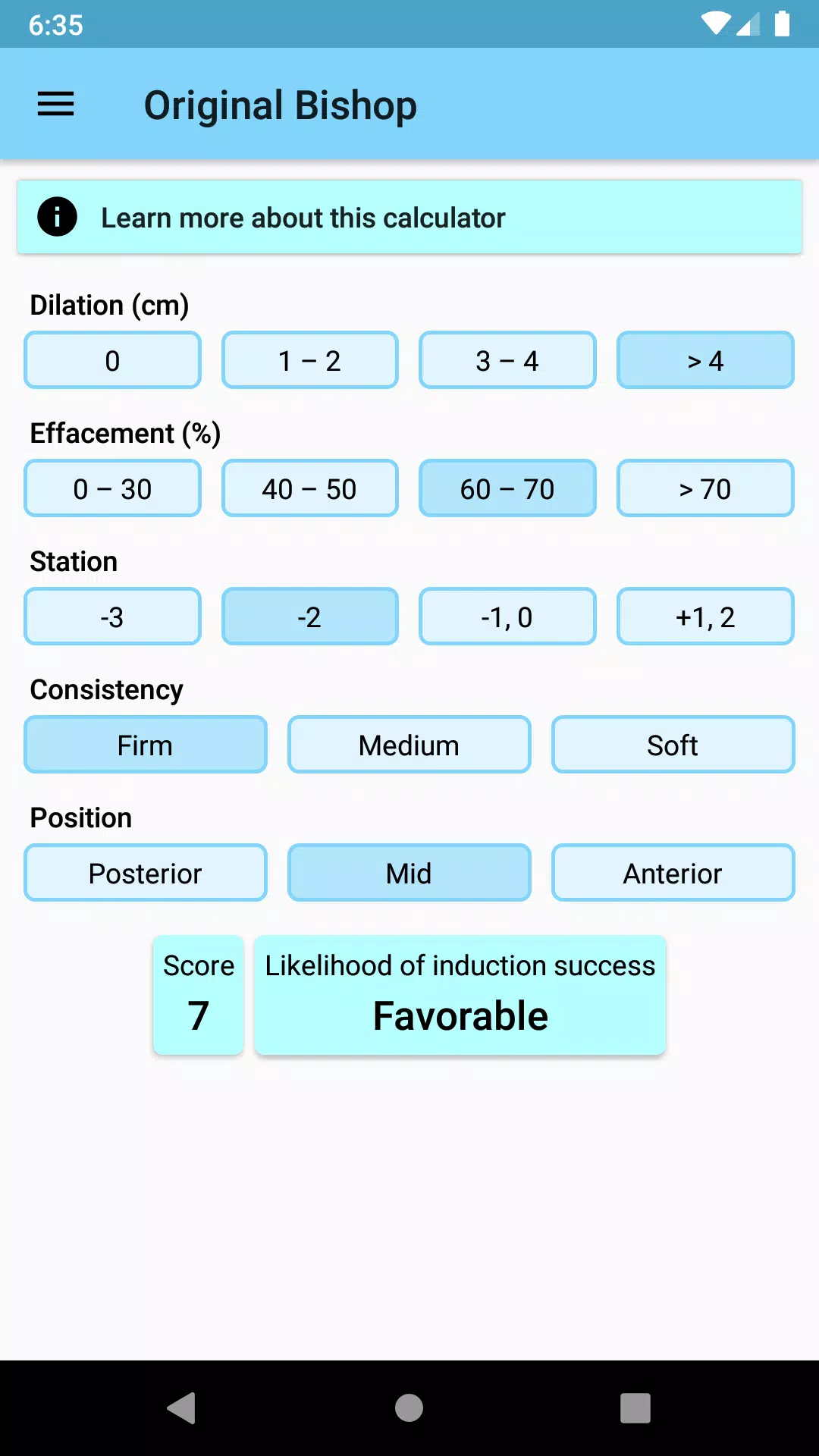 Bishop Scoring System S