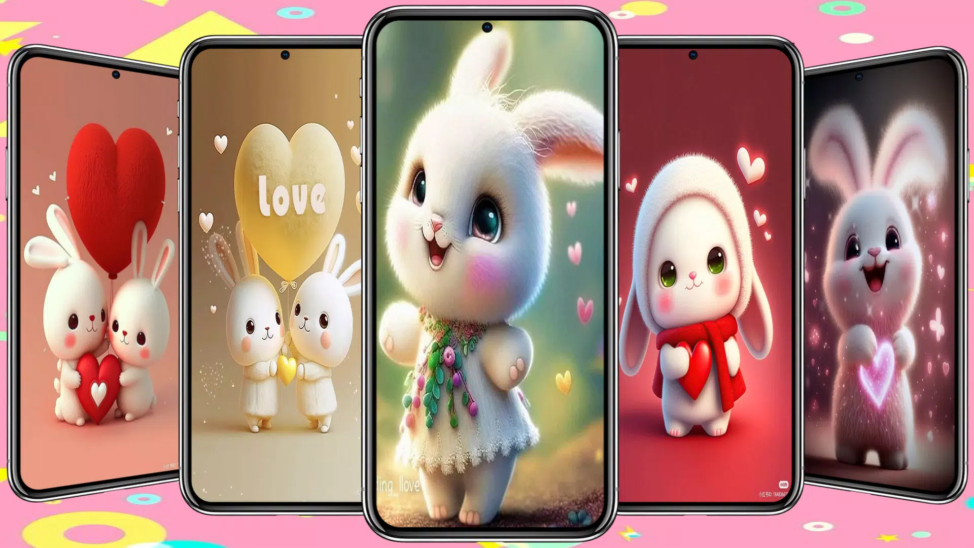 Cute Pink Bunny Wallpaper