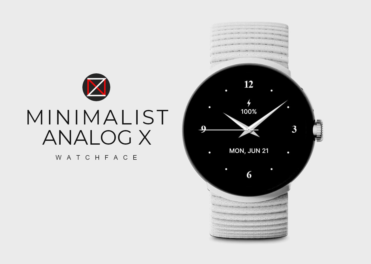 Minimalist Analog X Watch Face Latest Version 100 For Android