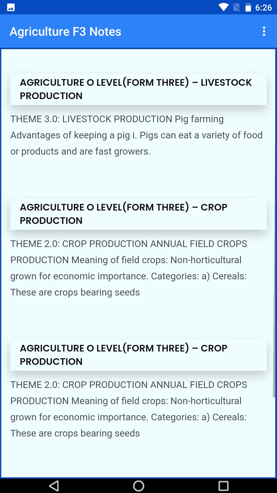 Agriculture form 3 notes APK for Android Download