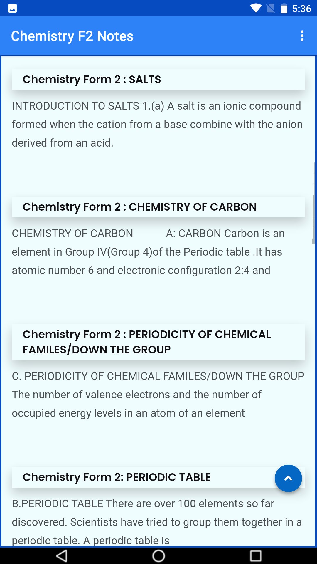 Chemistry Form 2 notes APK for Android Download