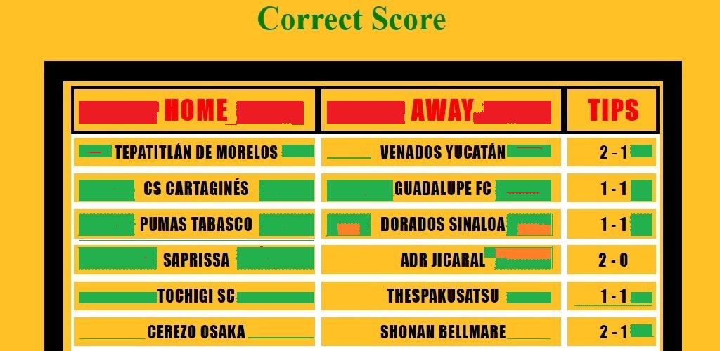 Correct Score App APK for Android Download