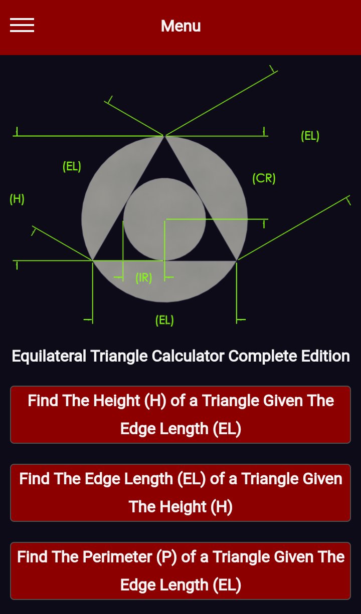 Equilateral Triangle Calculator Complete Edition APK for Android Download