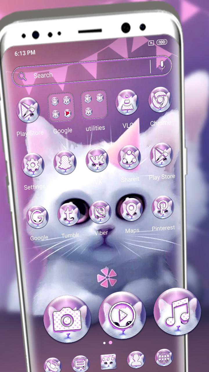 Cute Kitty Launcher Themes APK untuk Unduhan Android
