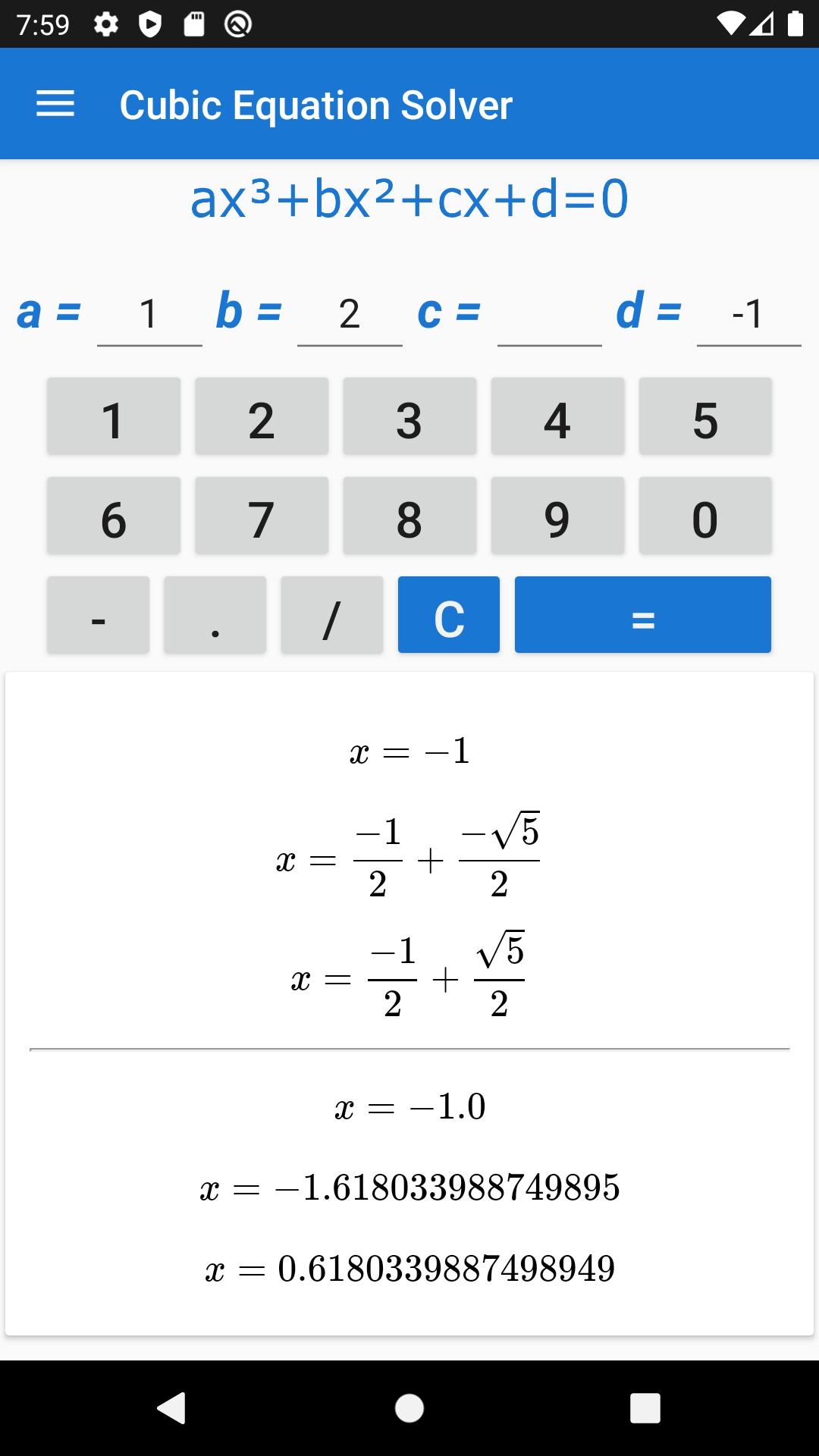 Android Cubic Equation Solver APK android-cubic-equation-solver-apk