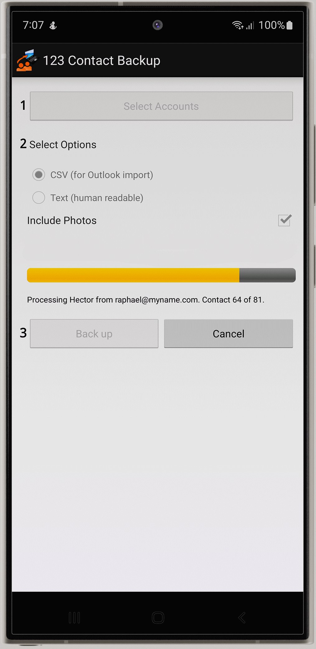 Android İndirme için 123 Contact Backup APK