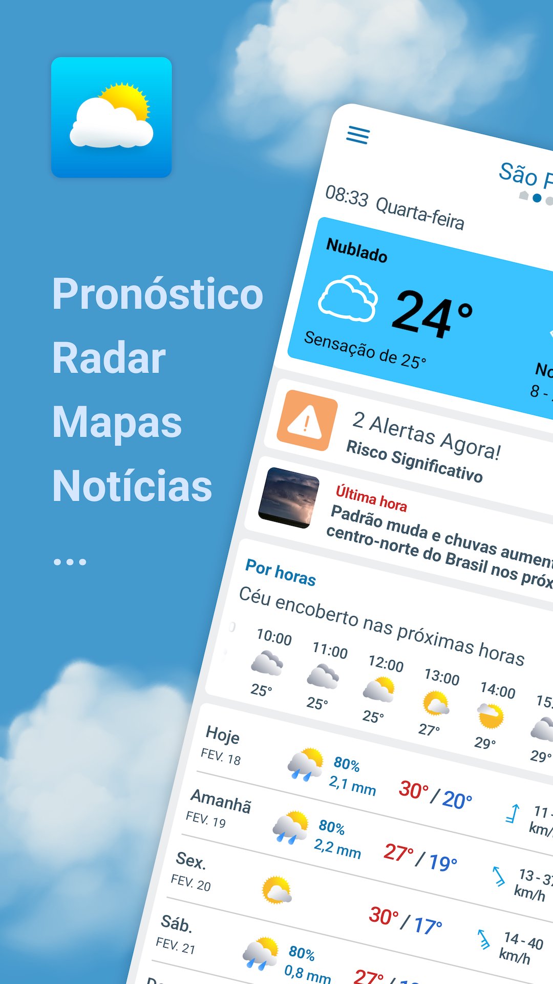 Download do APK de Previsão do Tempo - Meteored para Android