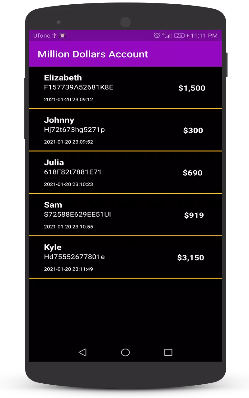 Millionaire Bank Account Balance