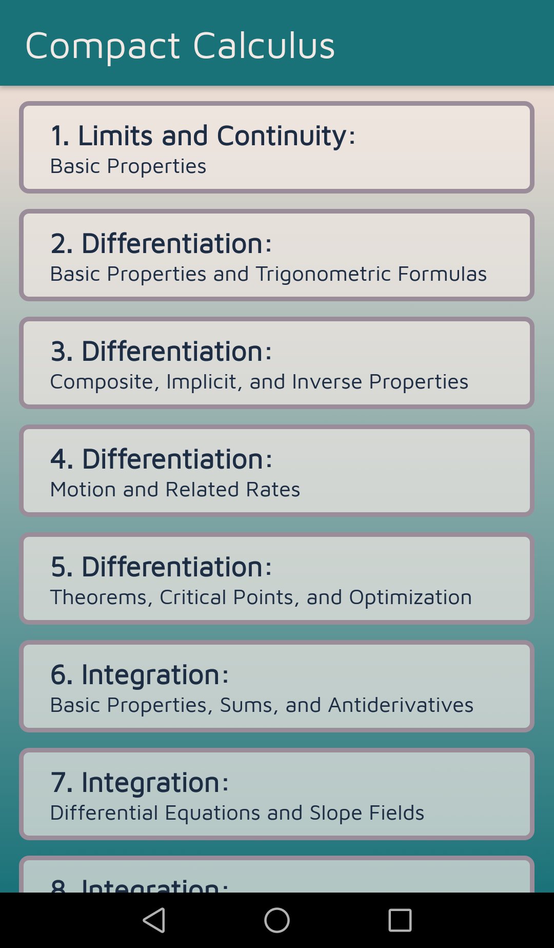 Compact Calculus APK للاندرويد تنزيل