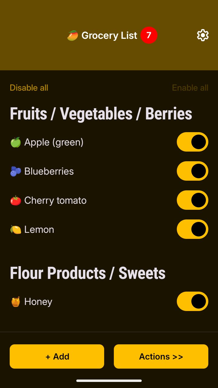 Grocery List on Lock Screen APK for Android Download