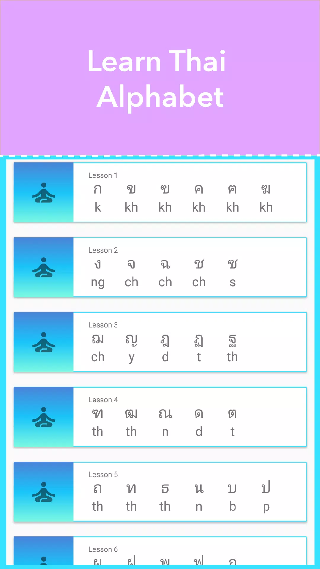 Thai Alphabet Poster