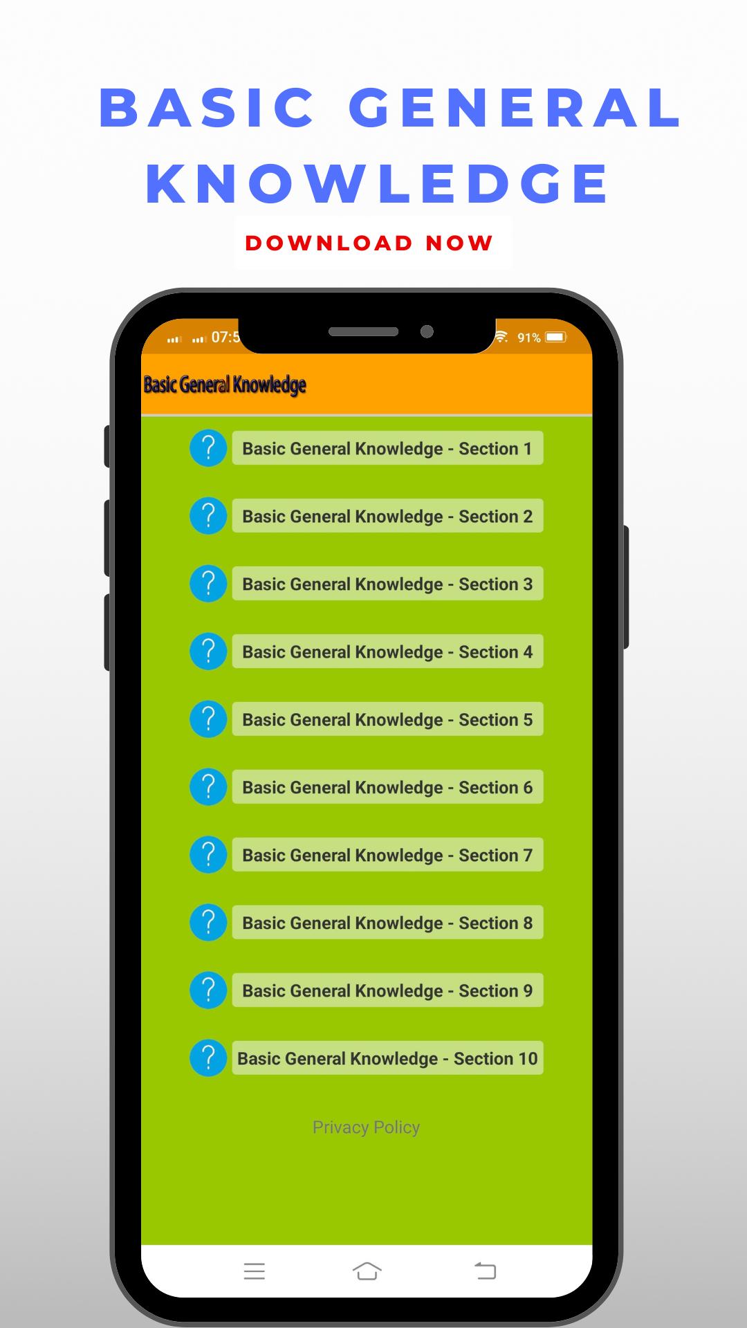 Descarga de APK de Basic General Knowledge para Android Descarga de APK de Basic General Knowledge para Android