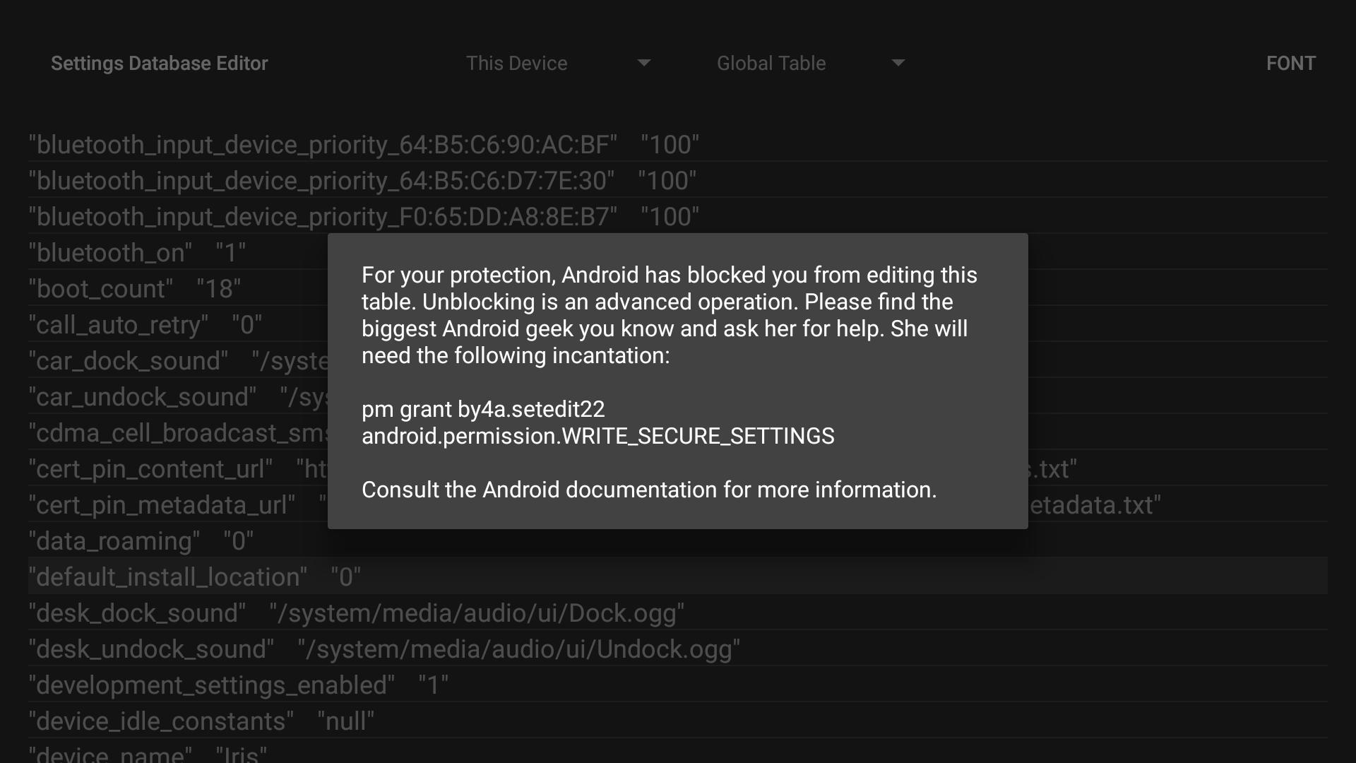 Setedit Settingsdatabaseeditor Apk For Android Download