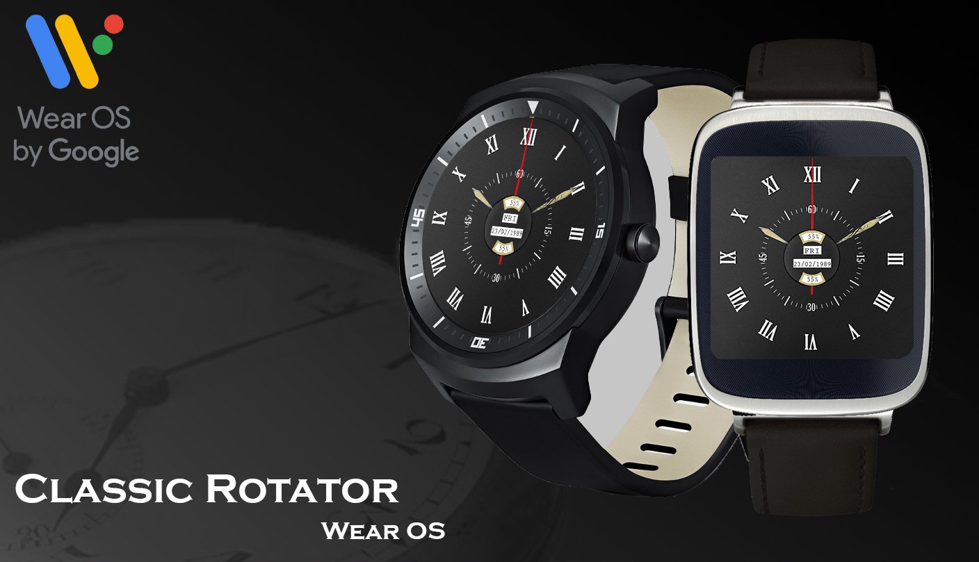 Classic Rotator Watch Face أحدث إصدار 2.0.1 للأندرويد