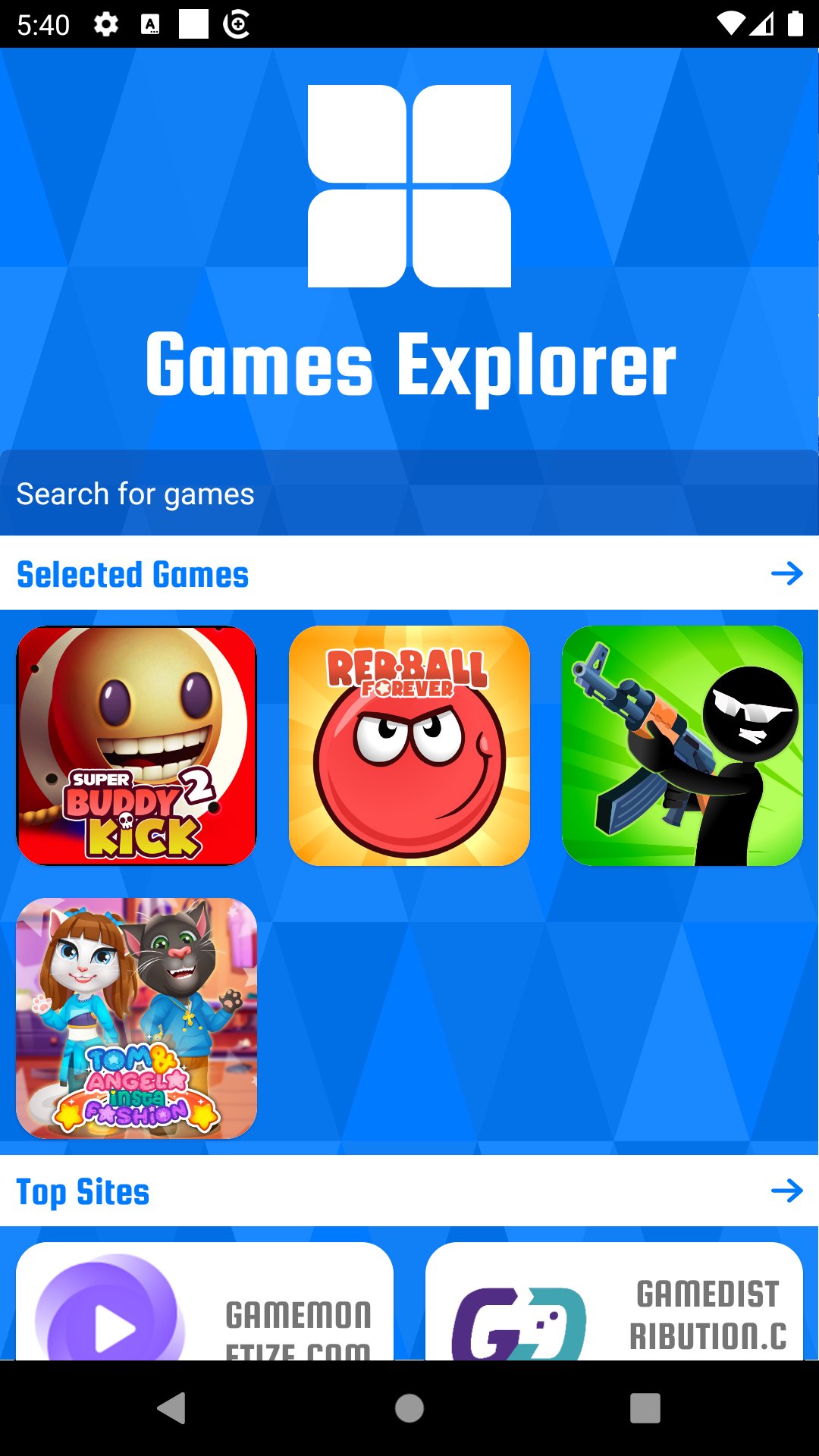 Скачать Games Explorer APK для Android