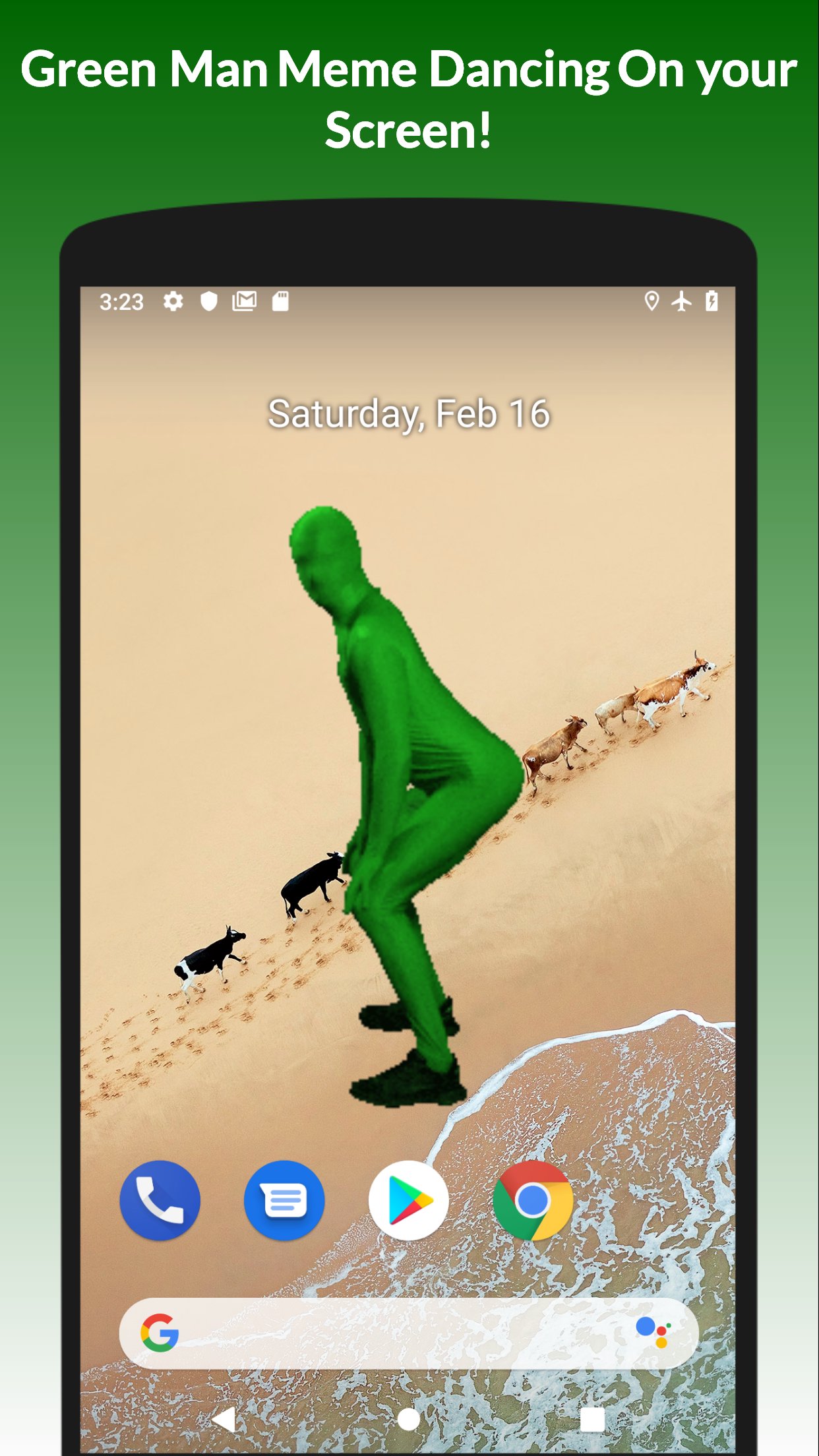 Green Man Dancing On Screen Prank APK 7.0 pour Android Gratuit télécharger